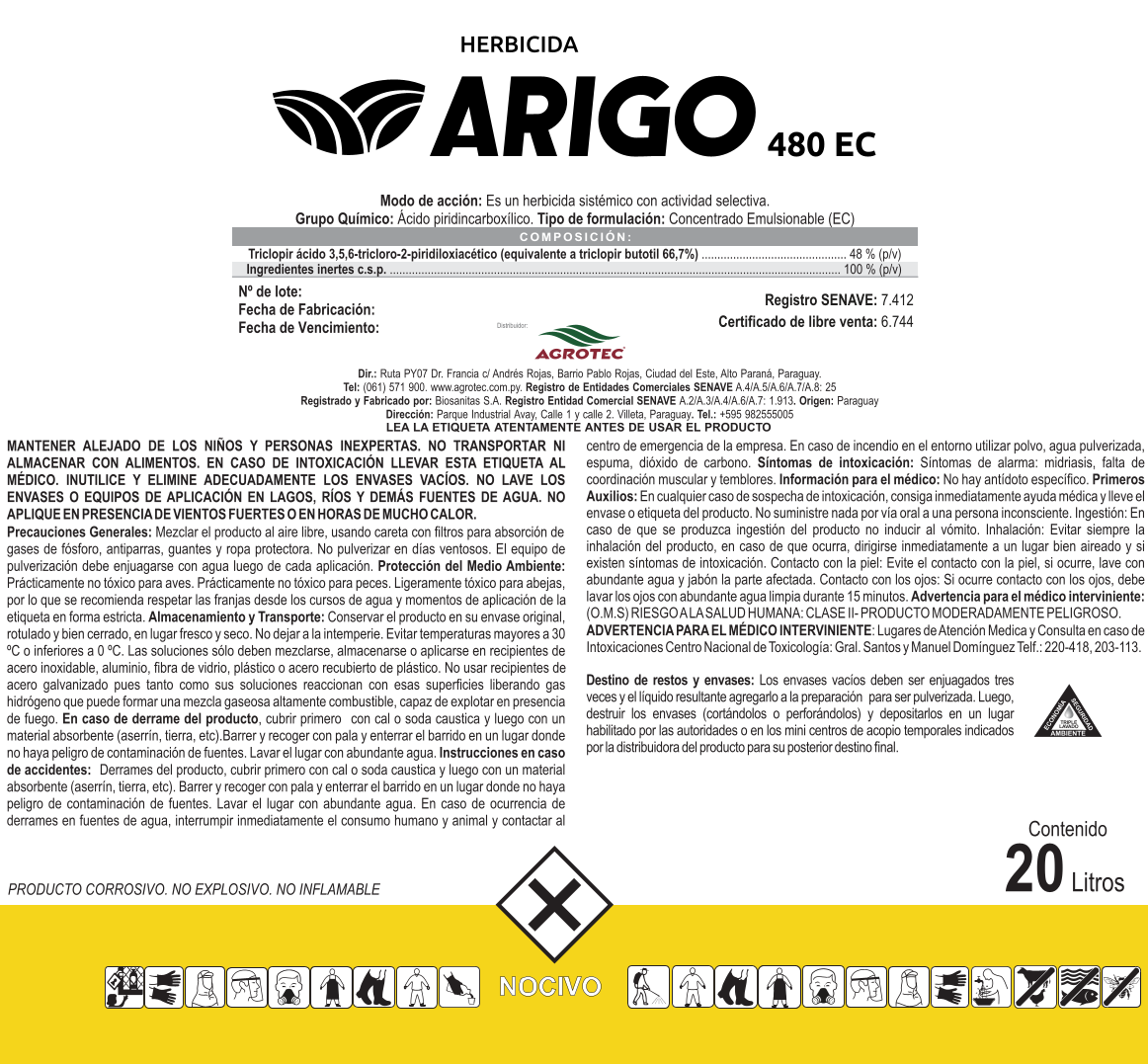 Herbicida Arigo 480 EC › Agrotec